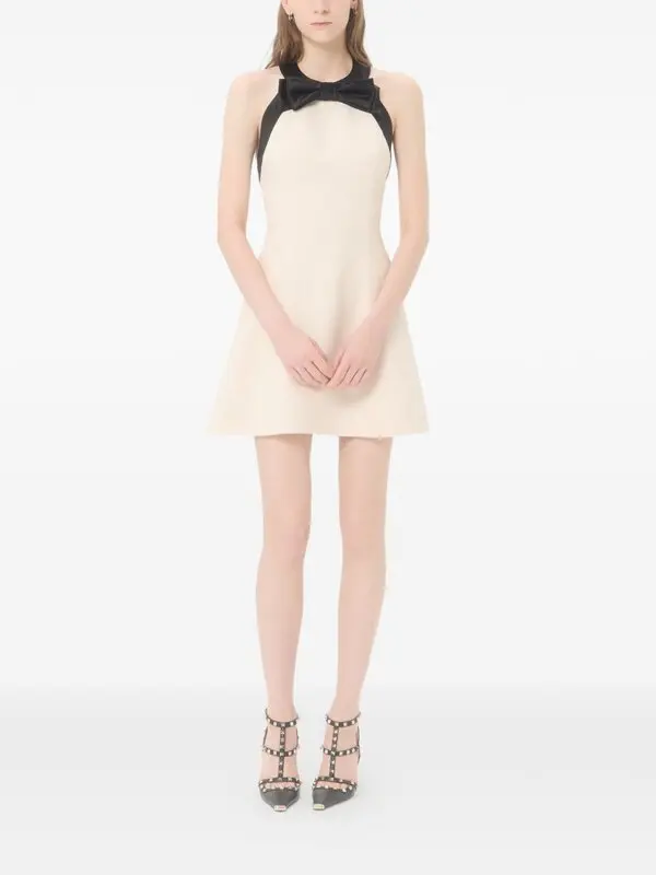 Valentino Garavani Halter Neck Mini Dress With Bow Detail
