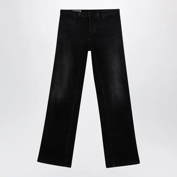 Gucci Low-rise Cotton Denim Jeans With Web Tape - Black