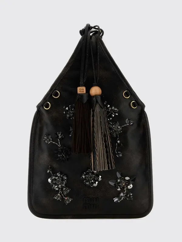 Miu Miu Embellished Leather Handbag - Multicolor