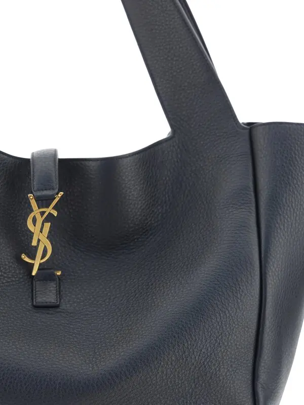 Saint Laurent Le 5 À 7 Bea Shoulder Bag In Deerskin Leather - Black