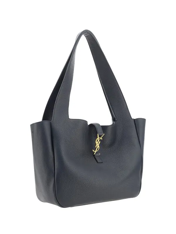 Saint Laurent Le 5 À 7 Bea Shoulder Bag In Deerskin Leather - Black