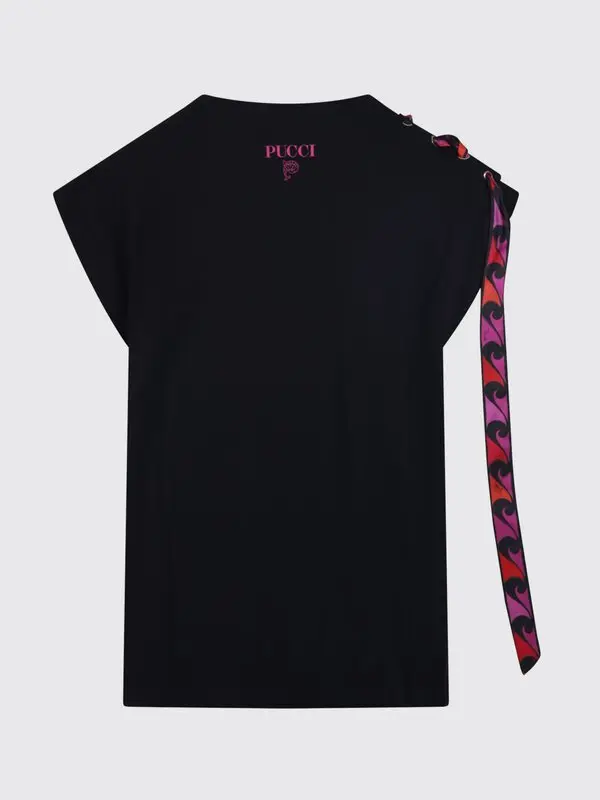 Emilio Pucci T-shirt With Decorative Tie Detail