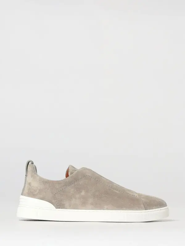 Zegna Suede Lace-up Sneakers - Gray