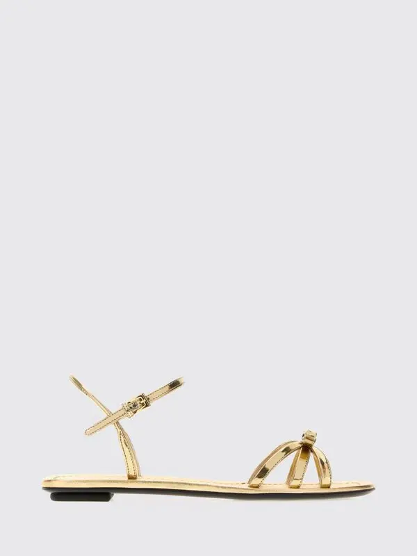 Prada Metallic Heeled Sandals - Silver