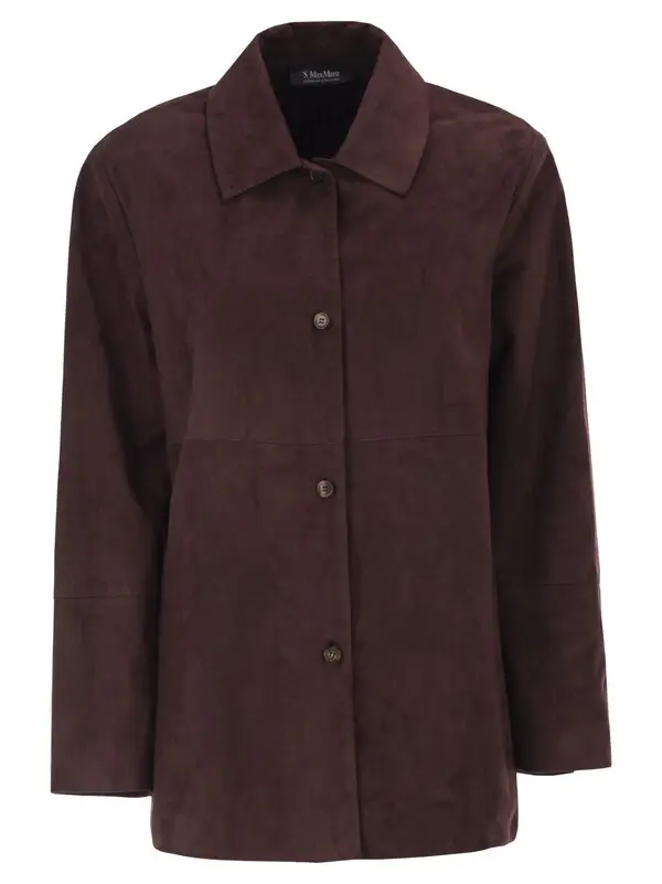 Max Mara Suede Shirt With Silk Lining - Multicolor