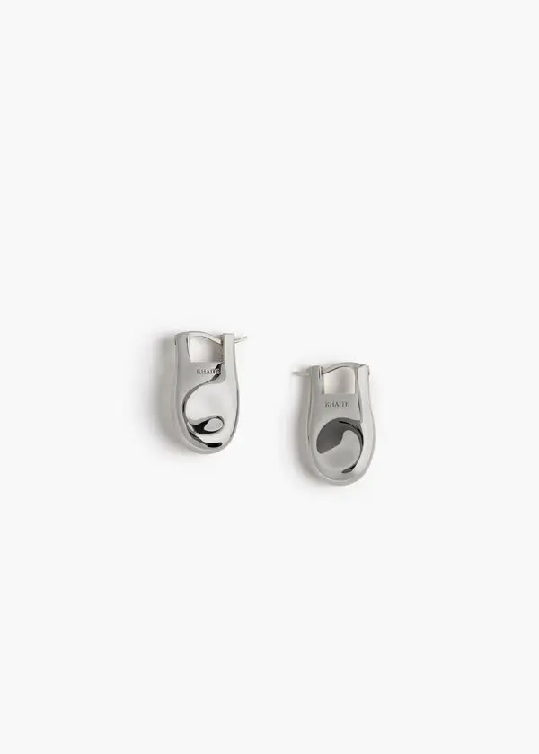 Khaite Keefe Sculptural Hoop Earrings - Silver