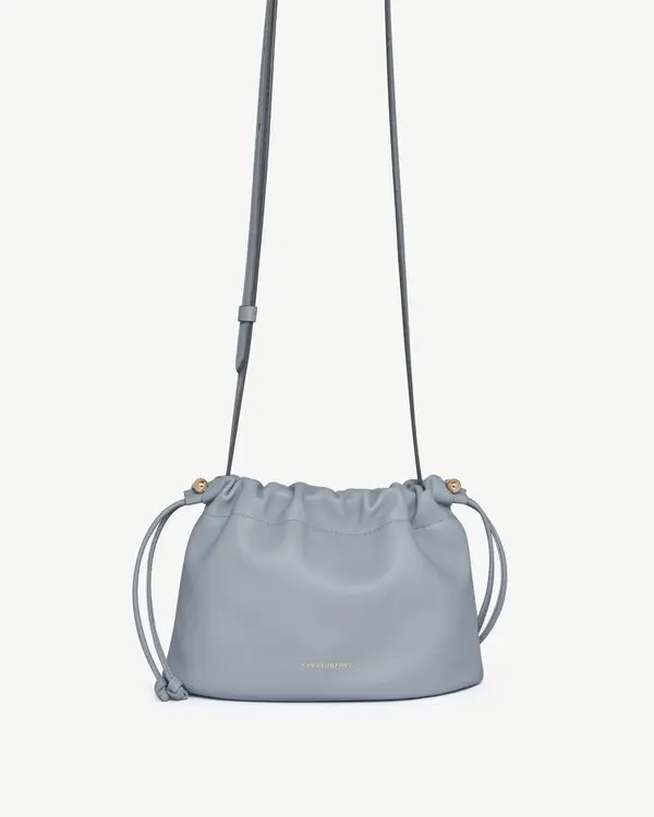 Strathberry Charlotte Drawstring Bucket Bag - Blue