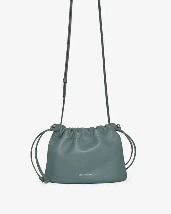 Strathberry Charlotte Drawstring Bucket Bag - Blue
