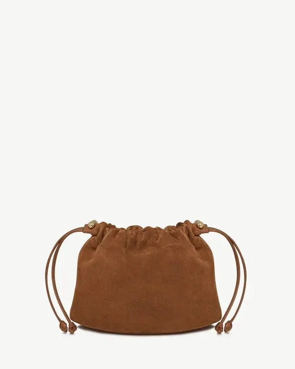 Strathberry Charlotte Drawstring Bucket Bag - Brown