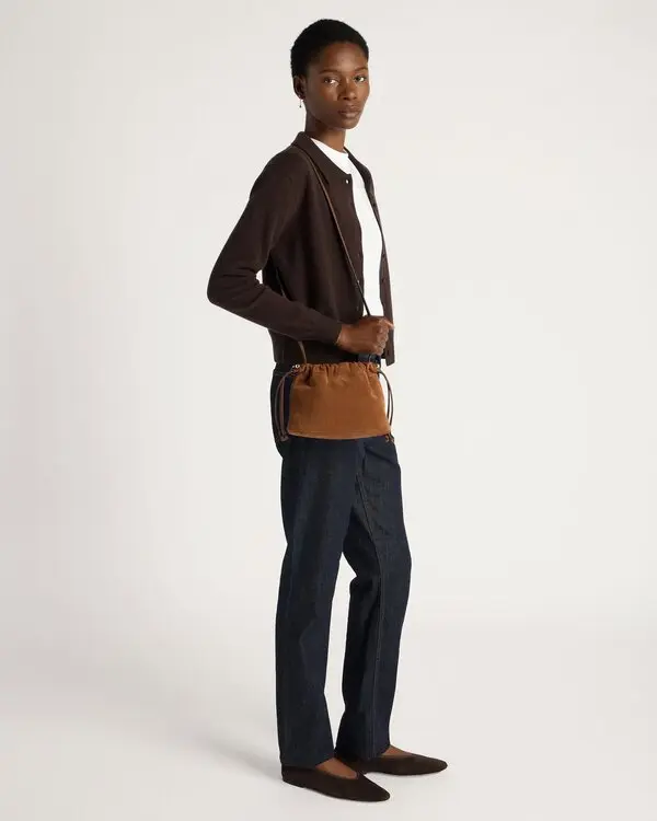 Strathberry Charlotte Drawstring Bucket Bag - Brown