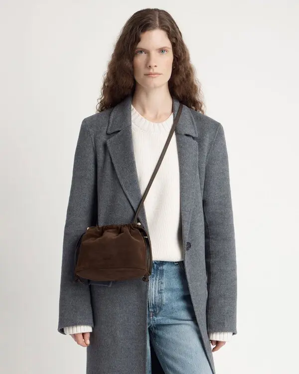 Strathberry Charlotte Drawstring Bucket Bag - Brown
