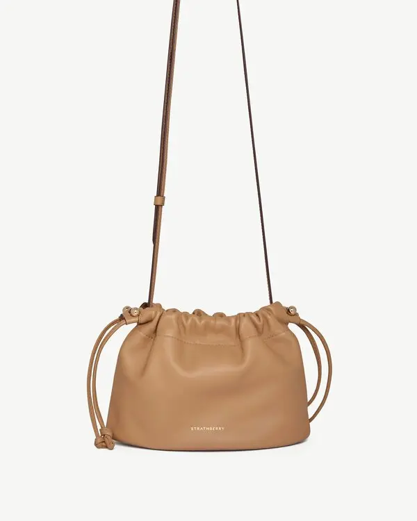 Strathberry Charlotte Drawstring Bucket Bag - Neutral