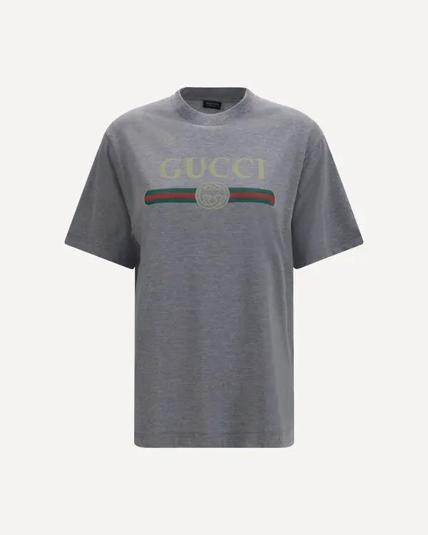 Gucci Cotton And Ilk Jerey Printed T-hirt