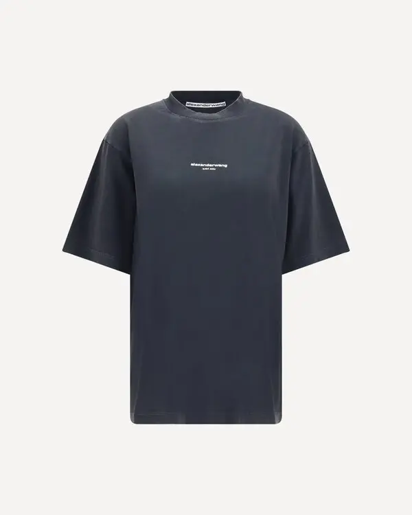 Alexander Wang Hort-leeve T-hirt With Central Logo Print