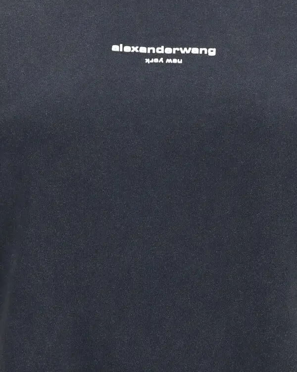 Alexander Wang Hort-leeve T-hirt With Central Logo Print