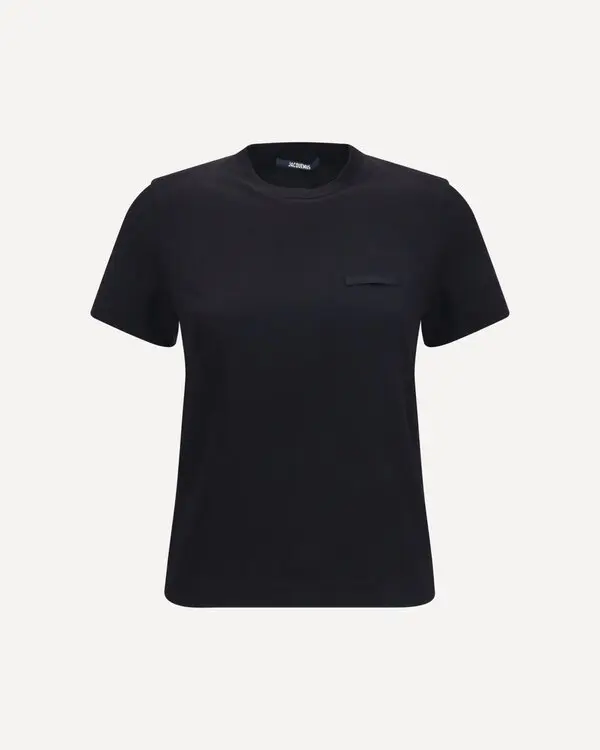 Jacquemus Logo Patch Ribbed Crewneck T-shirt