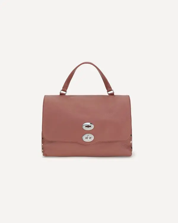 ZANELLATO Medium Postina Daily Handbag In Hammered Leather Effect