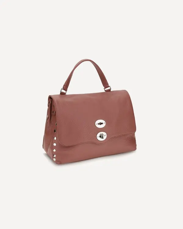 ZANELLATO Medium Postina Daily Handbag In Hammered Leather Effect