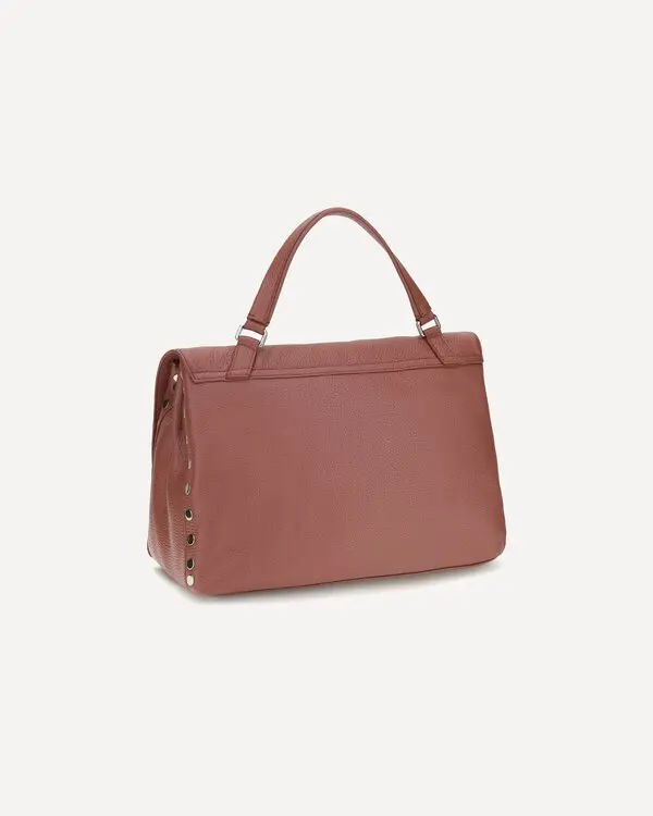 ZANELLATO Medium Postina Daily Handbag In Hammered Leather Effect