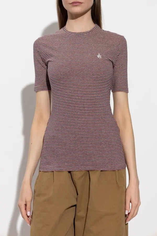 JIL SANDER Striped Pattern T-shirt