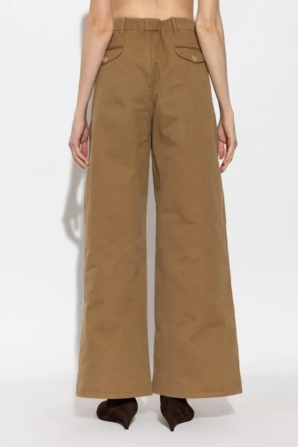 JIL SANDER Cotton Pleated Trousers