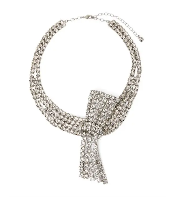 Marina Rinaldi Rhinestone-embellished Butterfly Choker - Clear