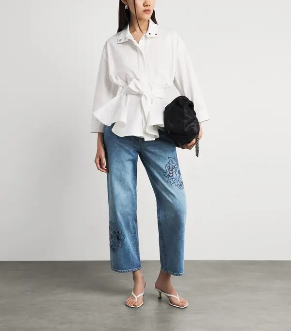 Paige Embroidered Rylann Straight Jeans