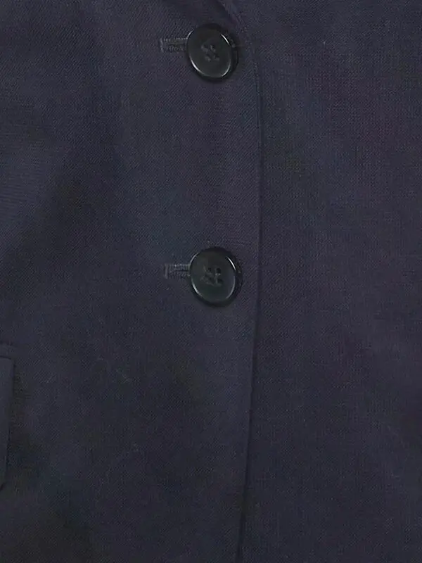 Hugo Boss Navy Button-front Blazer - Blue