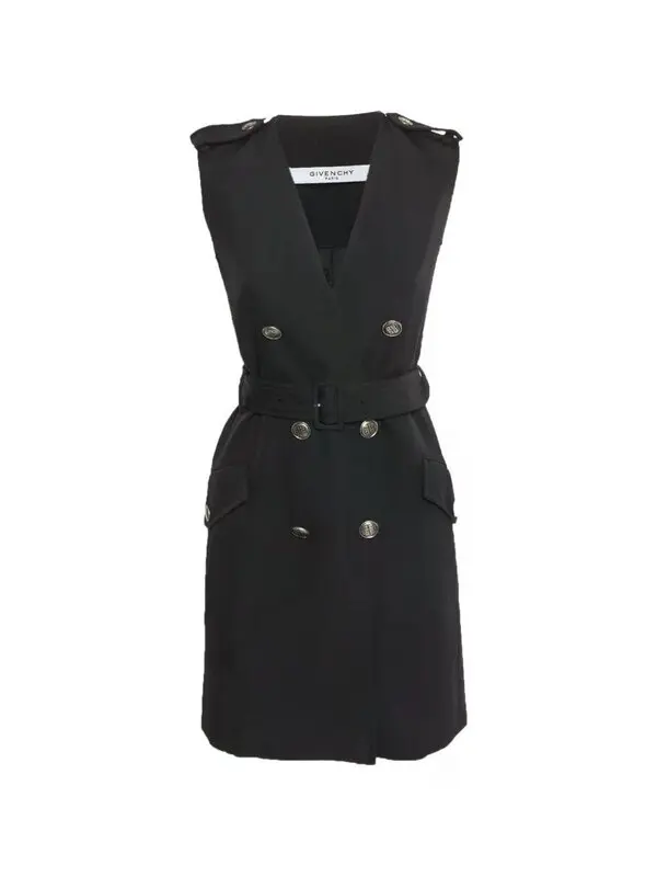 Givenchy Double-breasted Gabardine Mini Dress