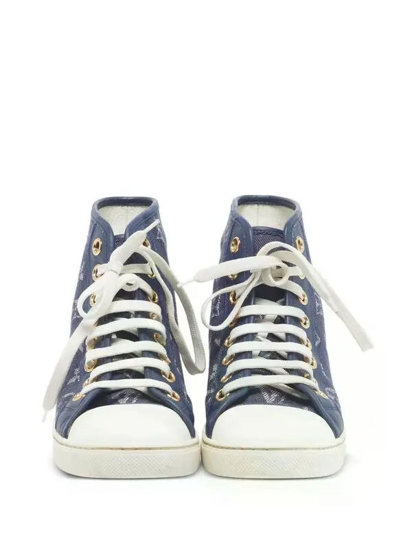 LOUIS VUITTON Monogram Leather High-top Sneakers