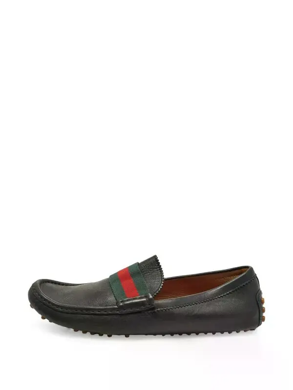 Gucci Web Stripe Driver Loafers