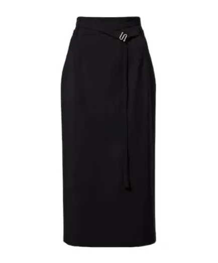 Sportmax High-rise Virgin Wool Midi Skirt