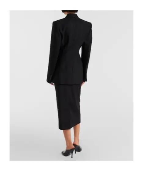Sportmax High-rise Virgin Wool Midi Skirt