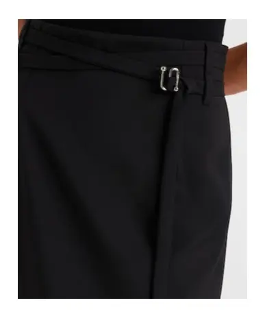 Sportmax High-rise Virgin Wool Midi Skirt