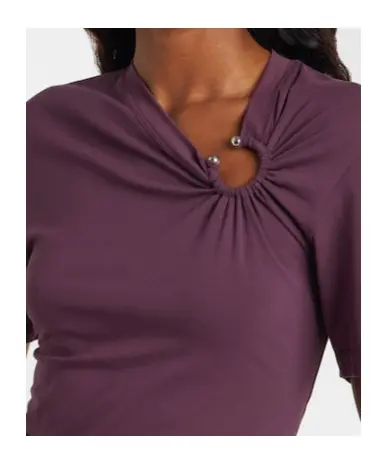 Rabanne Cutout Cotton-blend Jersey Minidress
