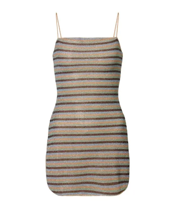 Oseree Lumière Striped Minidress