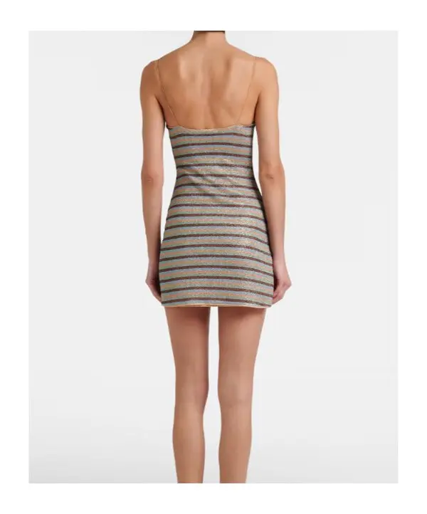 Oseree Lumière Striped Minidress