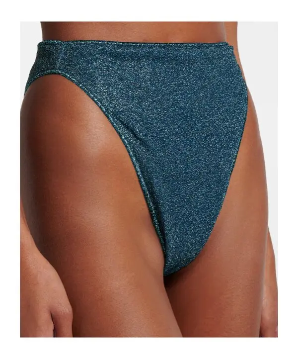 Oseree Lumière O Chain Lamé Bikini