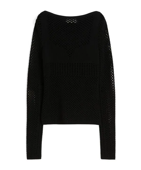 Sportmax Fine-knit Open-work Sweater