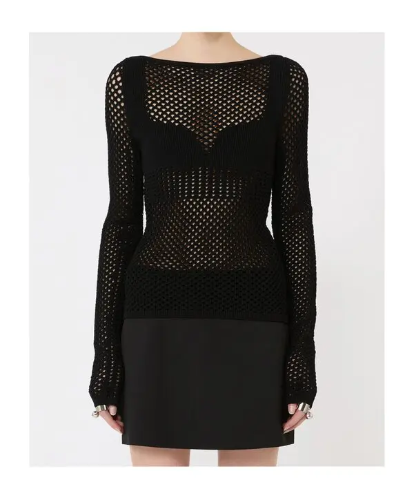 Sportmax Fine-knit Open-work Sweater