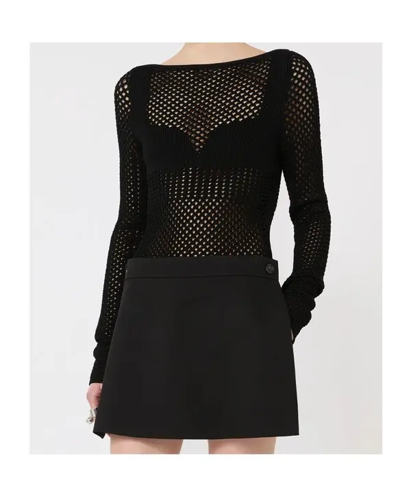 Sportmax Fine-knit Open-work Sweater
