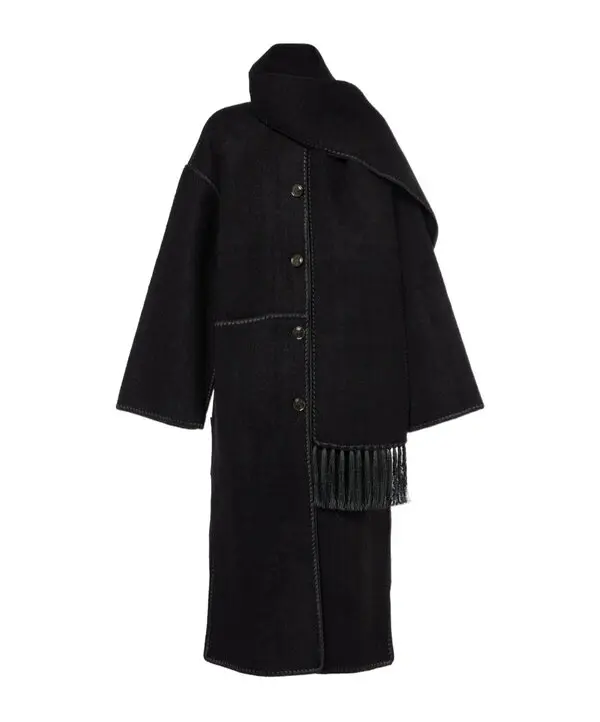TOTEME Embroidered Wool-blend Scarf Coat