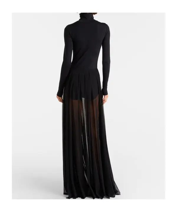 Norma Kamali Semi-sheer Maxi Skirt