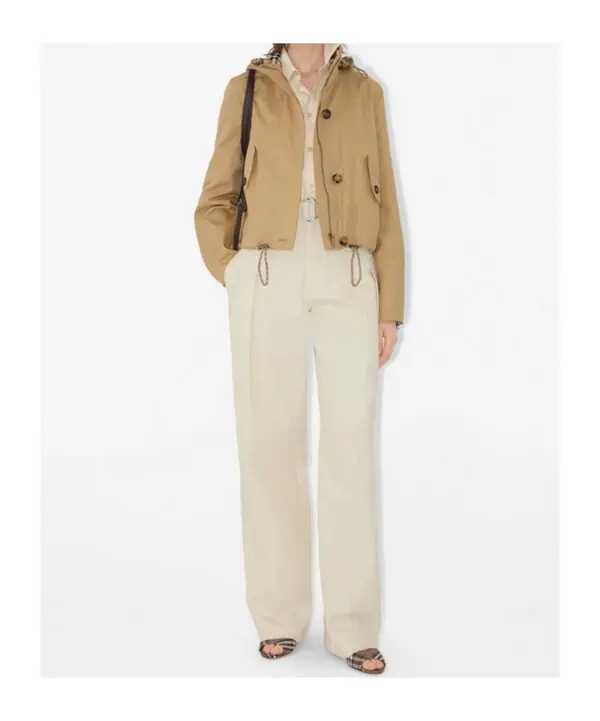 Burberry Hooded Short Gabardine Parka
