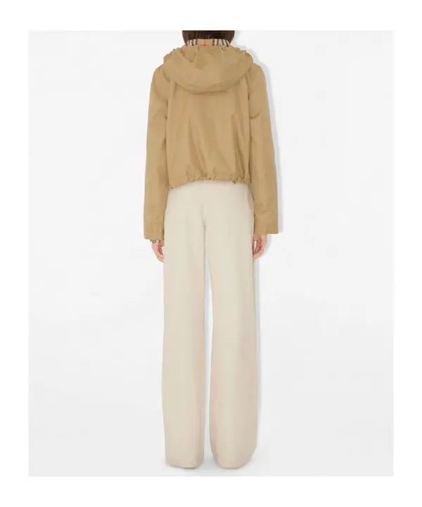 Burberry Hooded Short Gabardine Parka