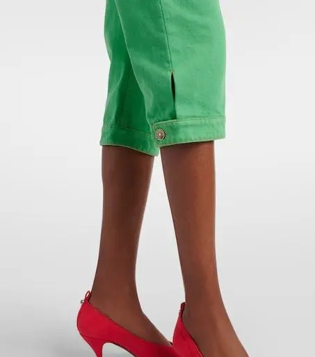 Versace High-rise Capri Jeans