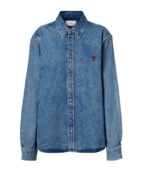 AMI Paris Logo Denim Shirt