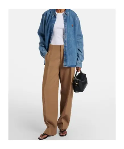 AMI Paris Logo Denim Shirt