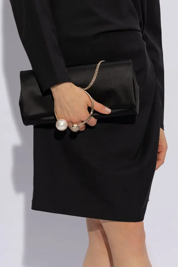 JIMMY CHOO Xandra Satin Clutch Bag