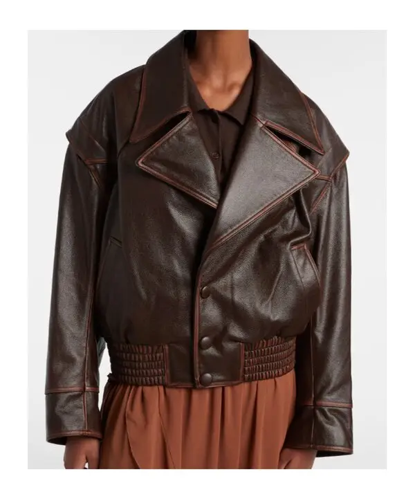 JACQUES WEI Leather Biker Jacket